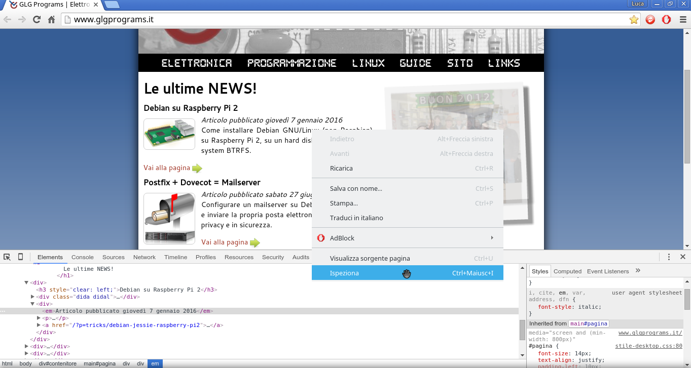Monitorare una pagina Web